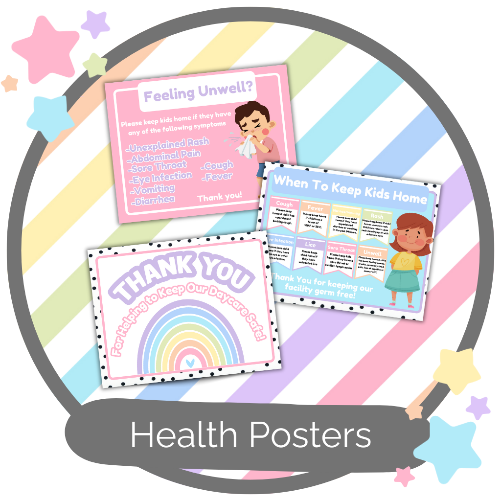Daycare & Classroom Health Posters | Preschool Safety & Hygiene Prints ...