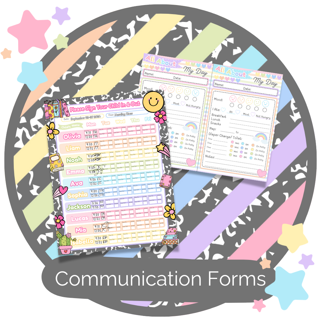 Daycare Communication Forms | Parent Reports, Sign-In Sheets & Childca ...