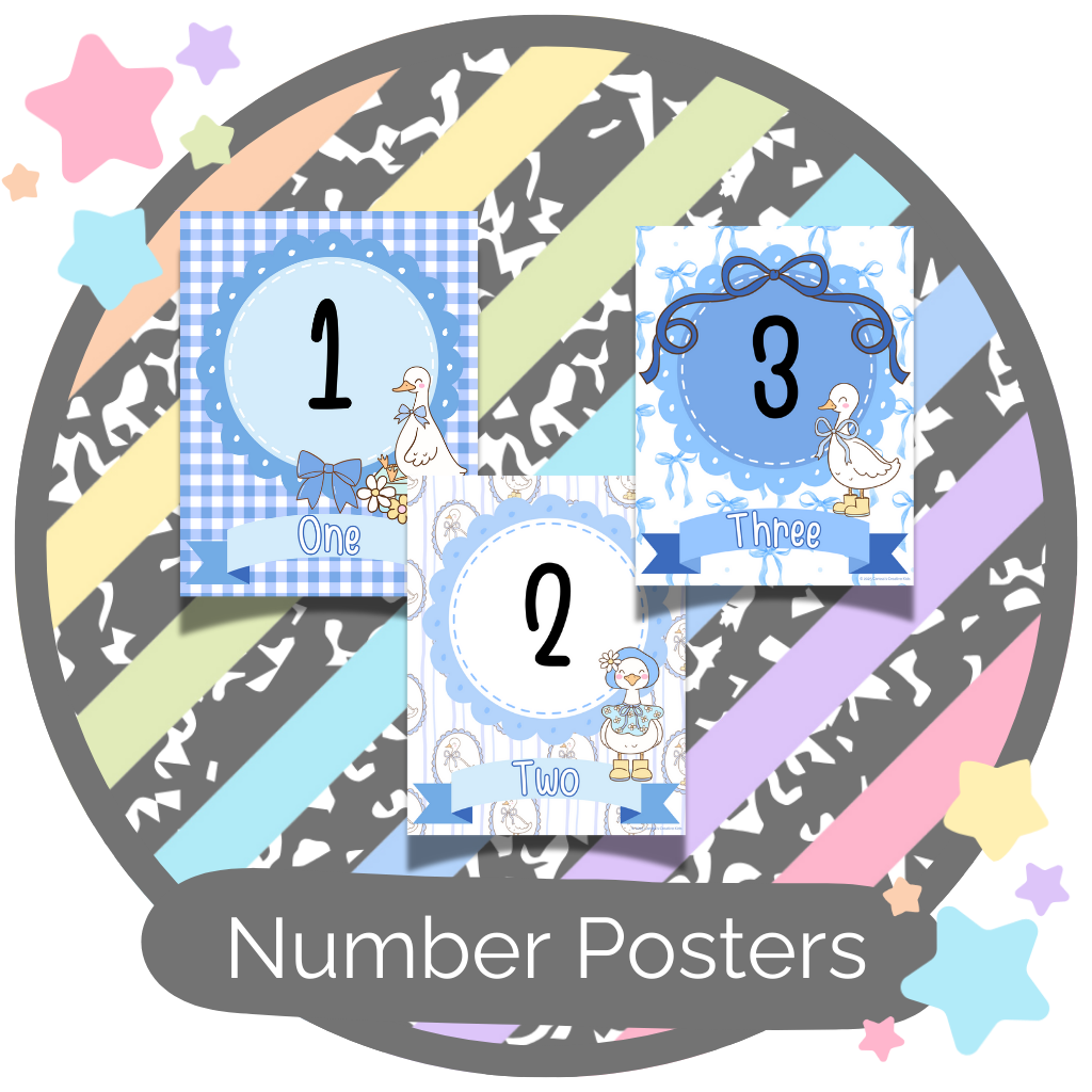Printable Number Posters | Daycare, Preschool & Classroom Decor ...