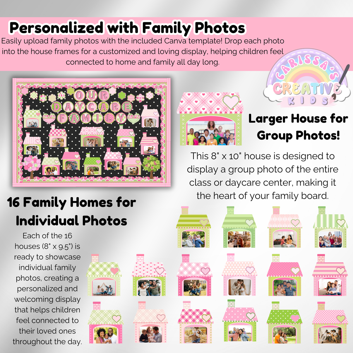 Family Bulletin Board Kit For Preschool & Daycare Classroom – Carissa's ...