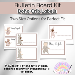 Boho Daycare Crib Labels Infant Classroom Printables Template | Cubbie ...