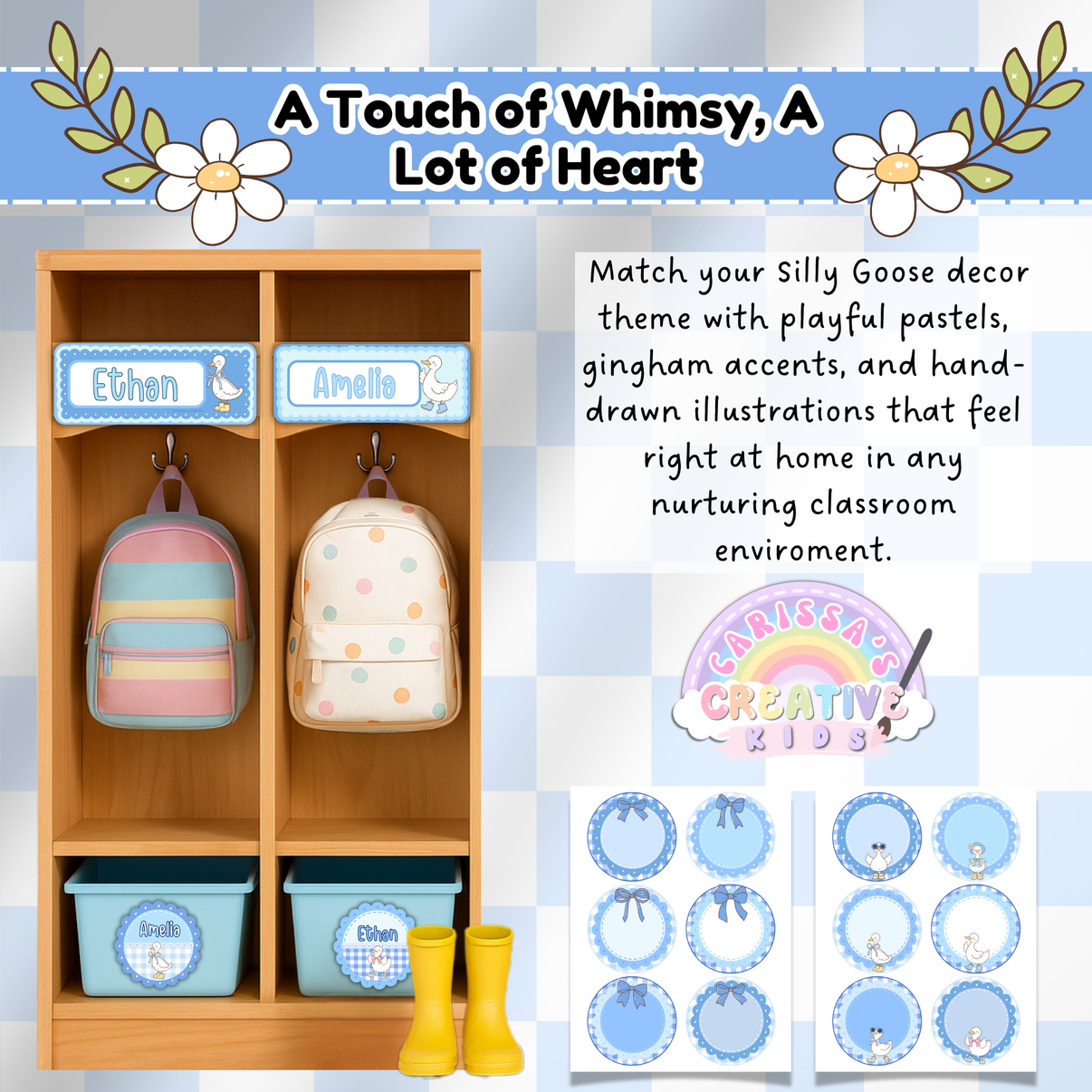 Editable Name Tags for Preschool & Daycare | Silly Goose Theme Classro ...