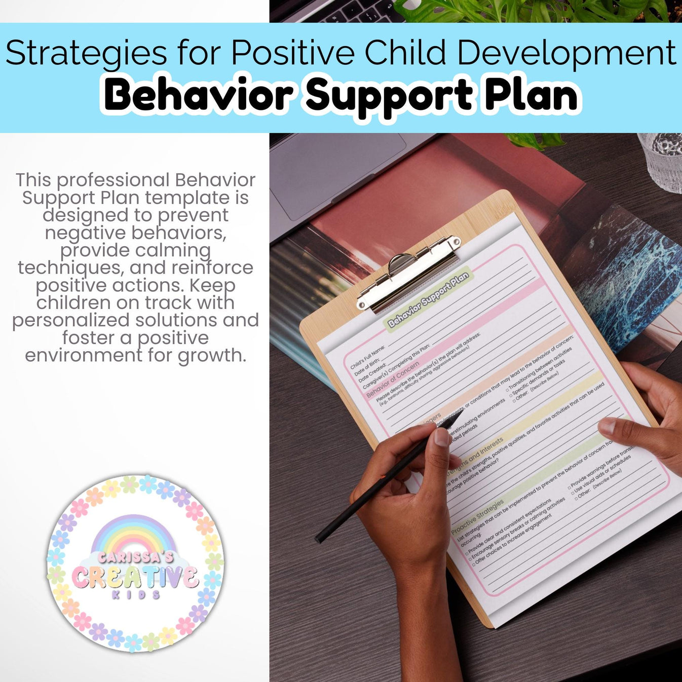 Behavior Support Plan for Daycare | Preschool Behavior Forms – Carissa ...