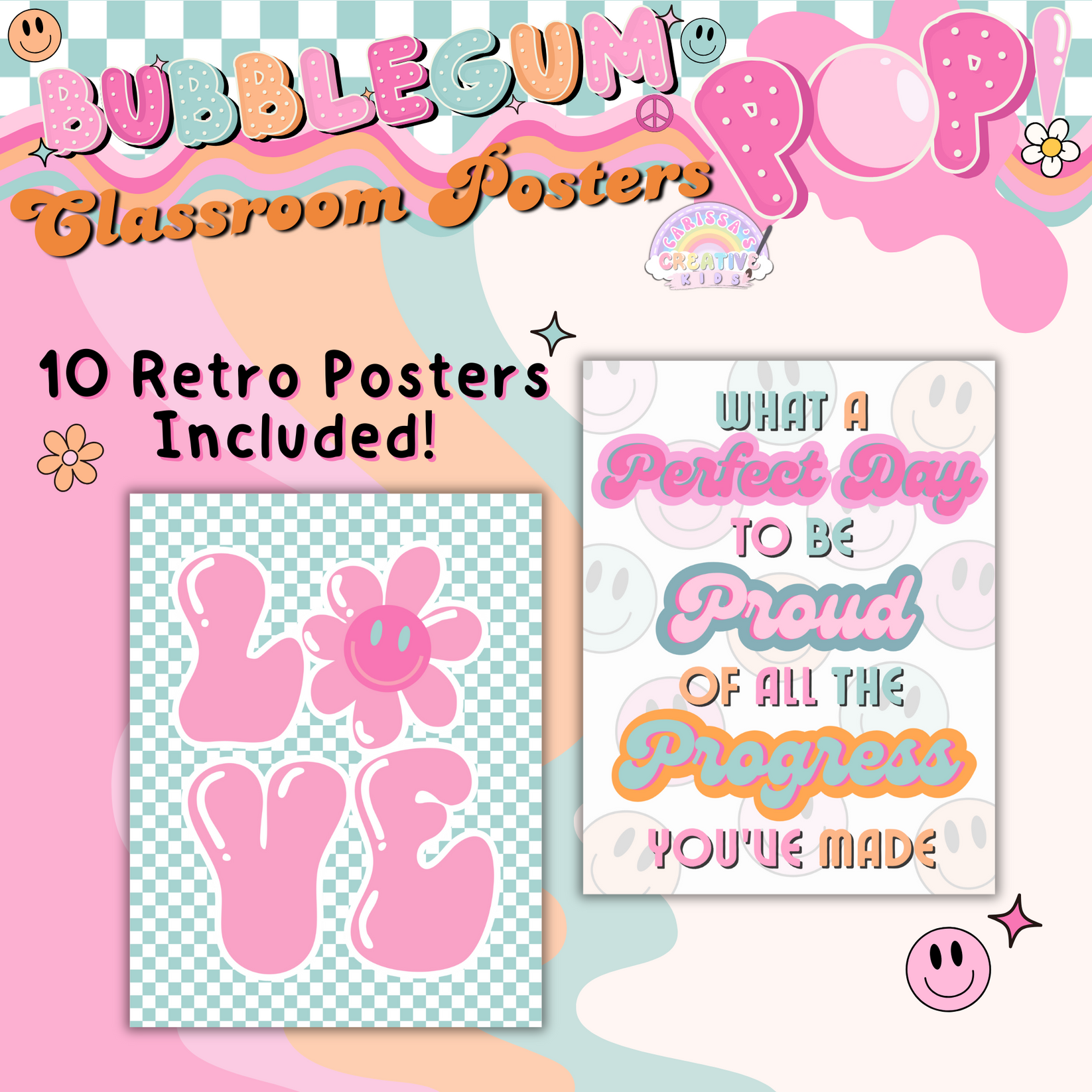 Bubblegum Pop! Classroom Posters – Carissa's Creative Kids