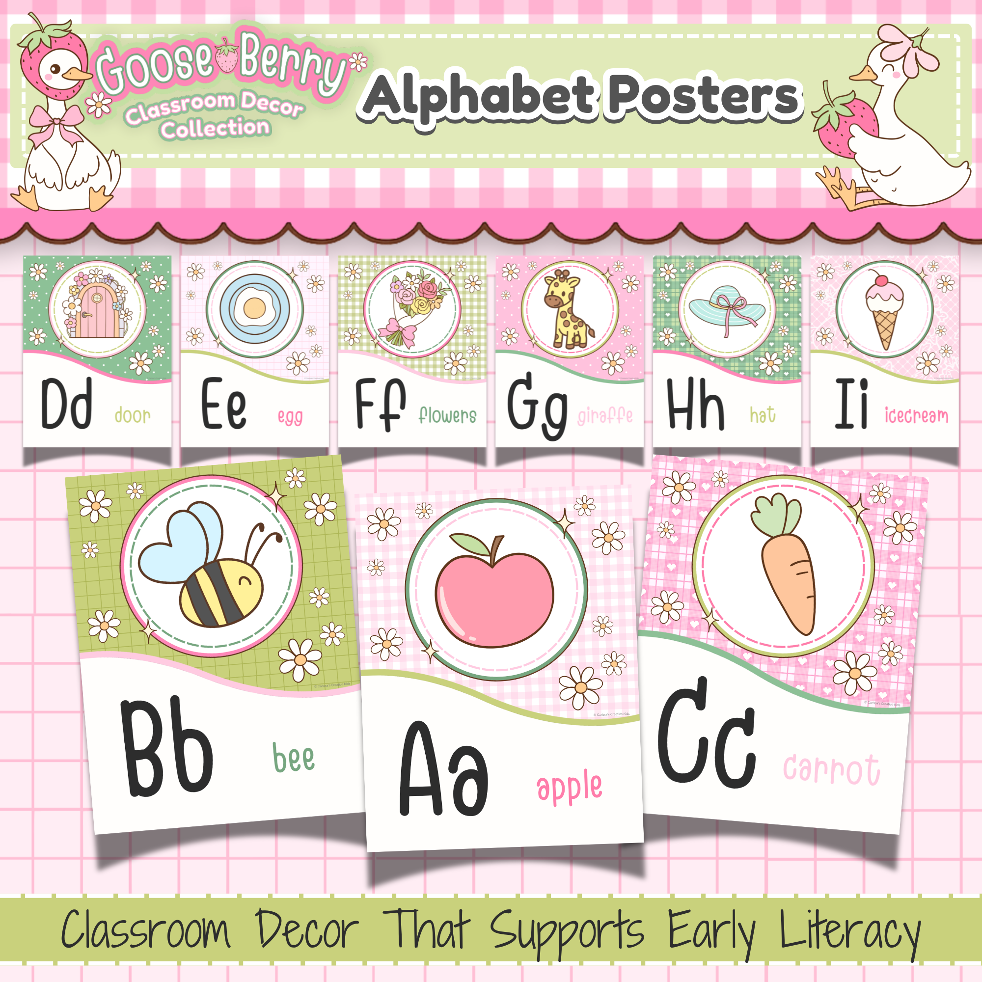 Printable Alphabet Posters | Daycare, Preschool & Classroom Decor ...