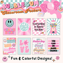 Bubblegum Pop! Classroom Posters – Carissa's Creative Kids