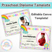 Editable Preschool Graduation Certificate | Pre K Diploma | Daycare En ...