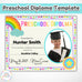 Editable Preschool Graduation Certificate | Pre K Diploma | Daycare En ...