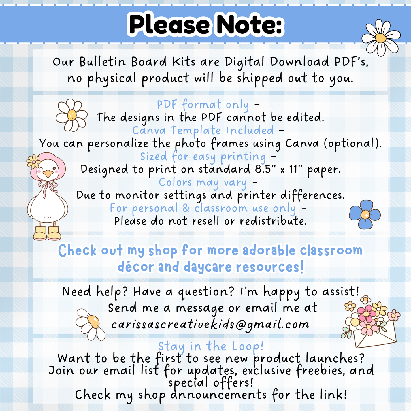 Vintage Retro Blue Ribbon Country Goose Bulletin Board Kit | Silly Goo ...