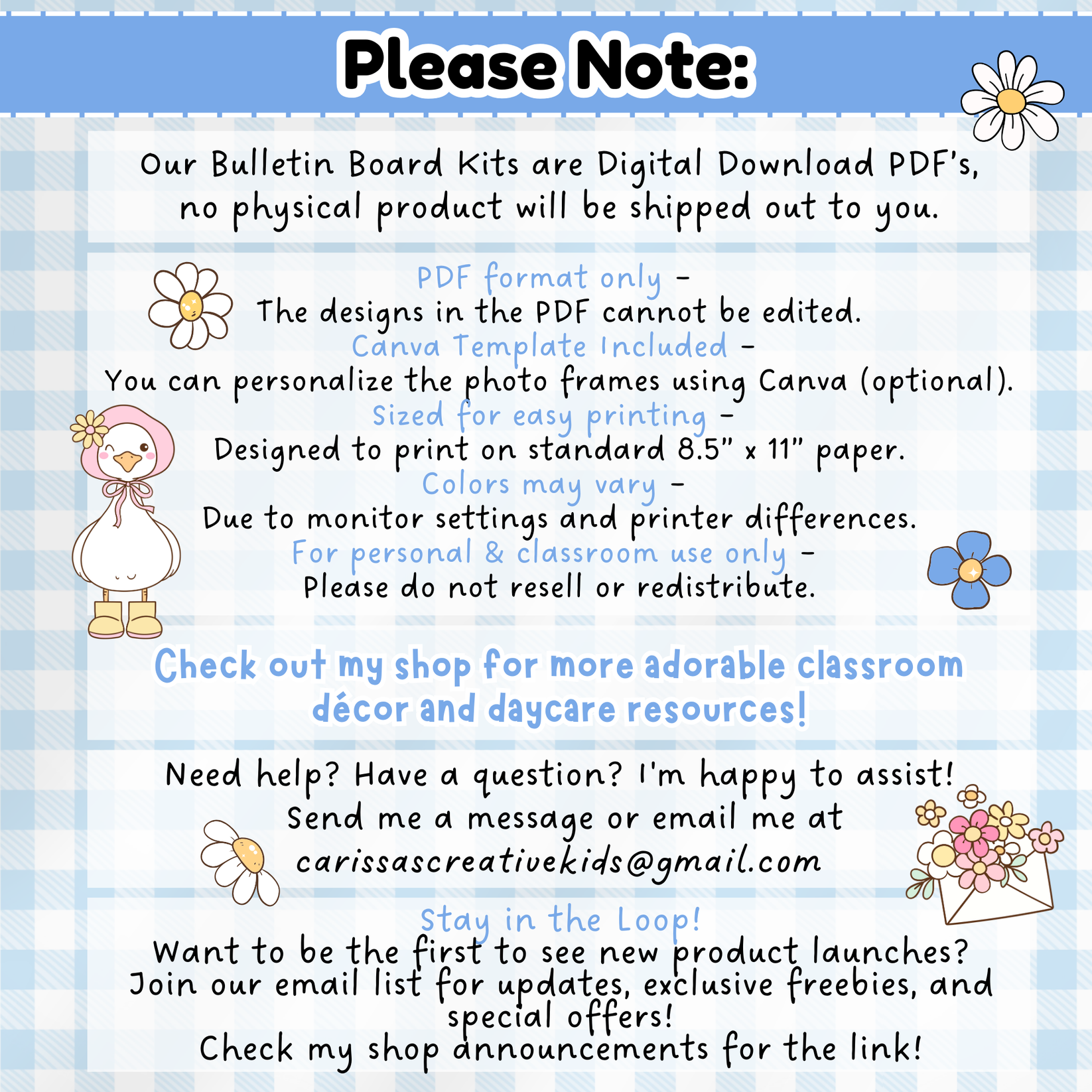 Vintage Retro Blue Ribbon Country Goose Bulletin Board Kit | Silly Goo ...