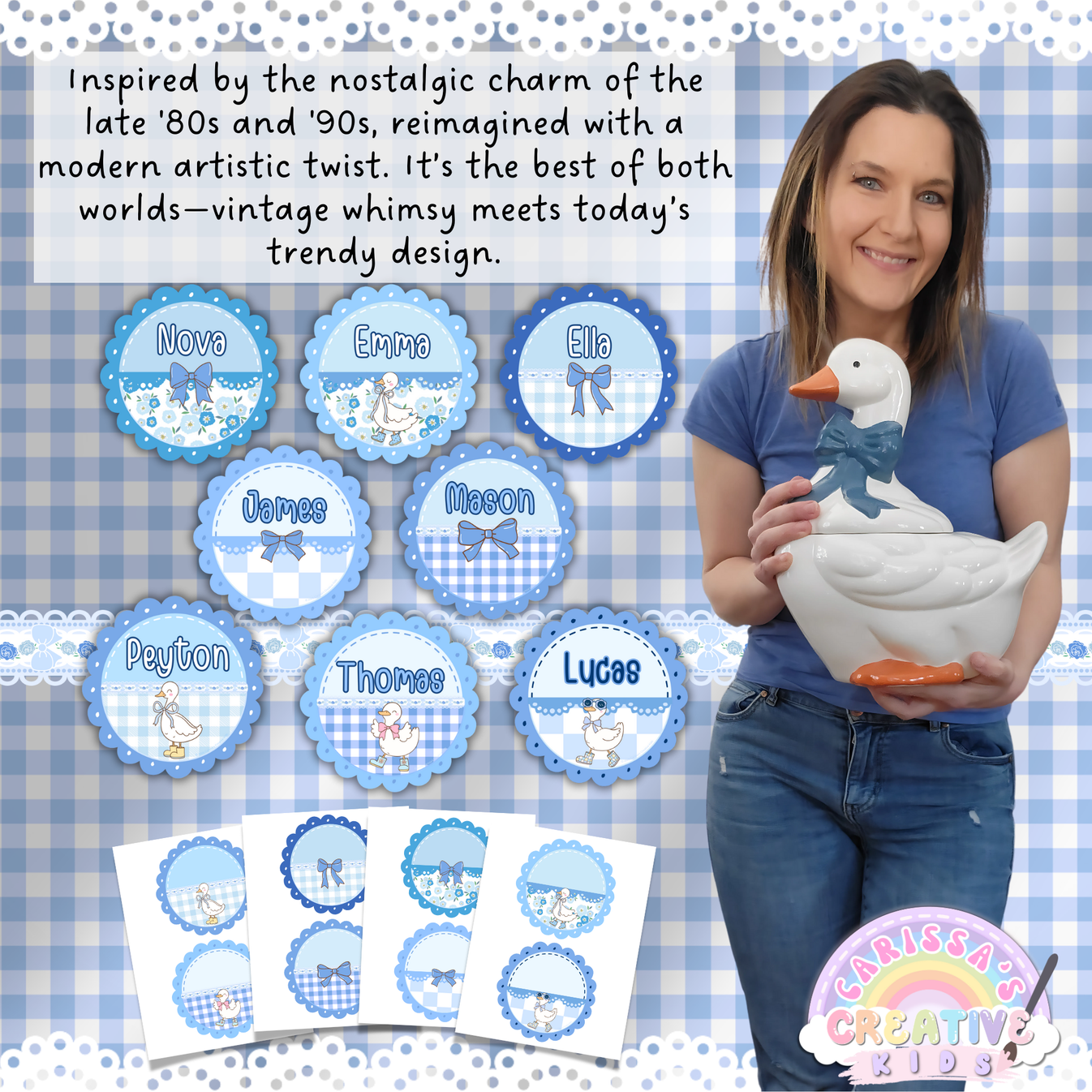 Editable Name Tags for Preschool & Daycare | Silly Goose Theme Classro ...
